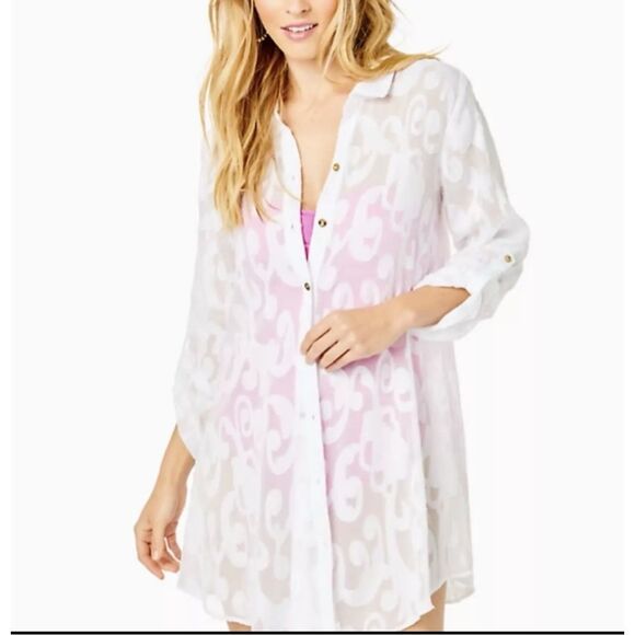 Lilly Pulitzer | Swim | Lilly Pulitzer Natalie Shirtdress Swim Coverup ...